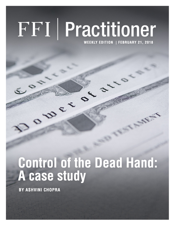 Control of the Dead Hand: A case study - FFI Practitioner