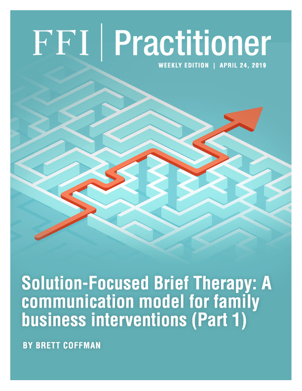 Solution-Focused Brief Therapy: A communication model for family ...